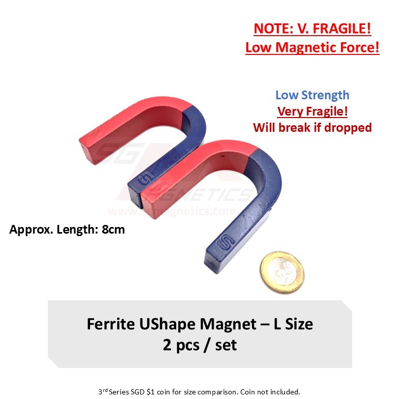 Educational WEAK Magnets - Ceramic Bar Ring UShape Horseshoe Attract ...