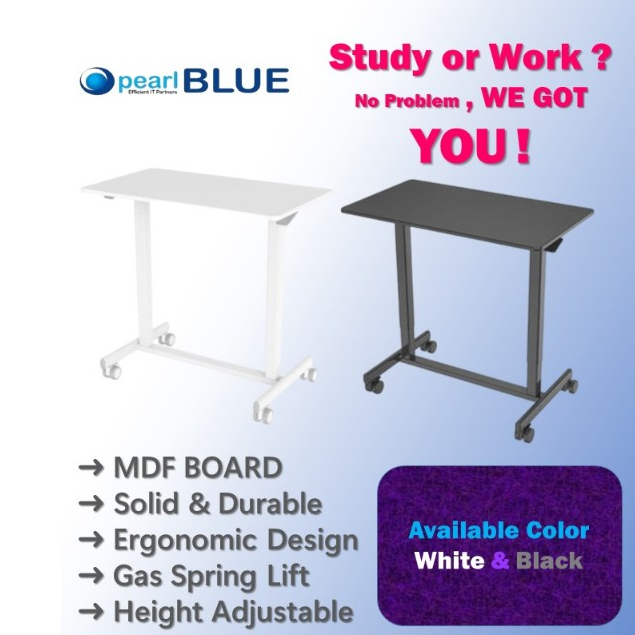 High Quality Pneumatic height adjustable Ergonomic table/ Mobile Office ...