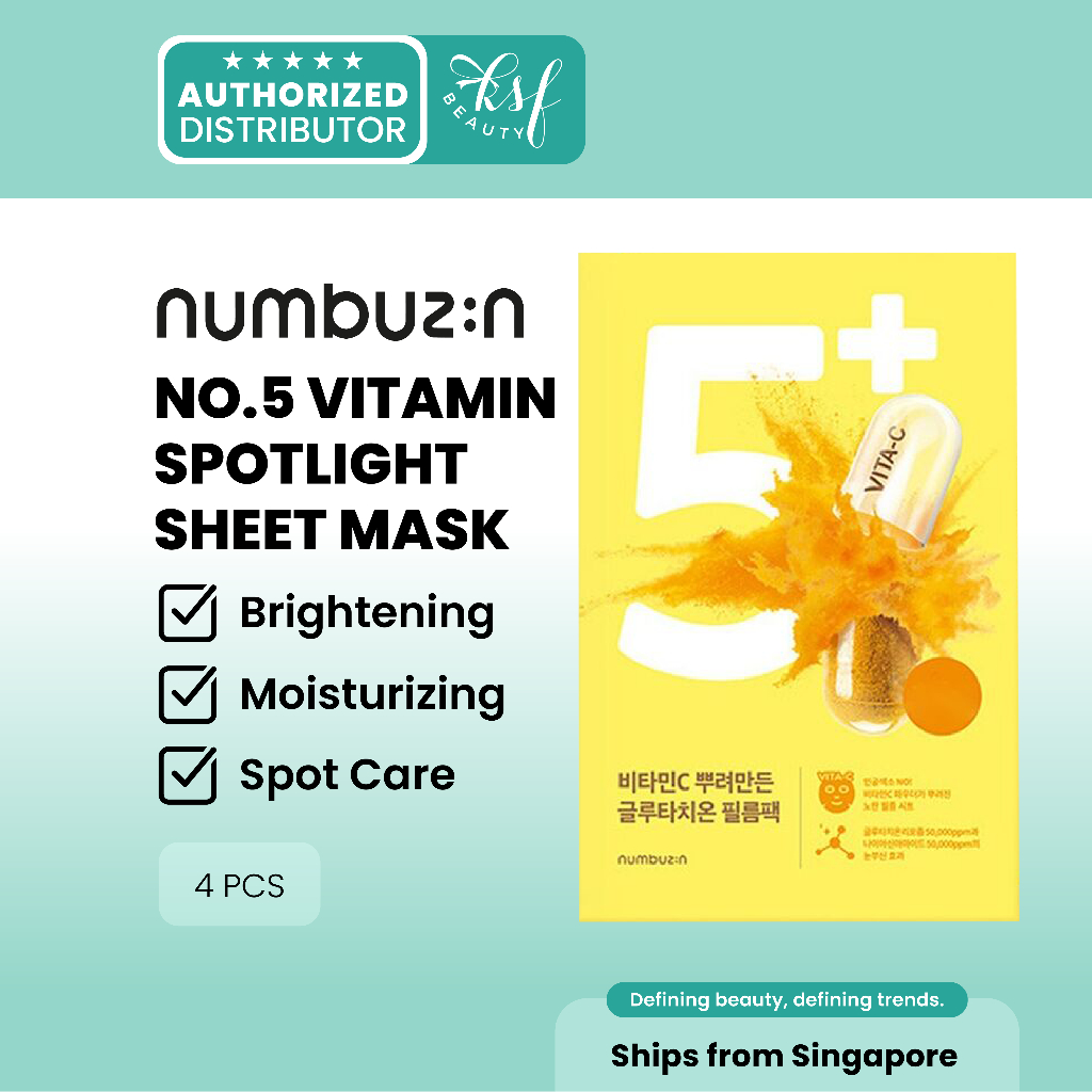 Numbuzin No.5 Vitamin Spotlight Sheet Mask (4pcs) | Shopee Singapore