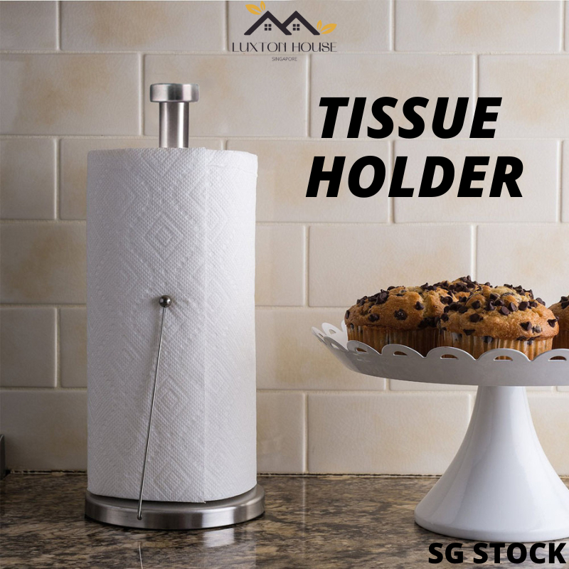 {SG} Kitchen Towel Stand Stainless Steel Kitchen Roll Holder Free ...