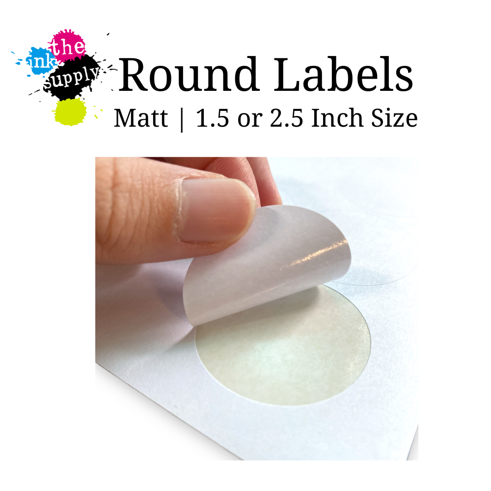 A4 Round Matt Adhesive Sticker Label for Inkjet & Laser Printer ...