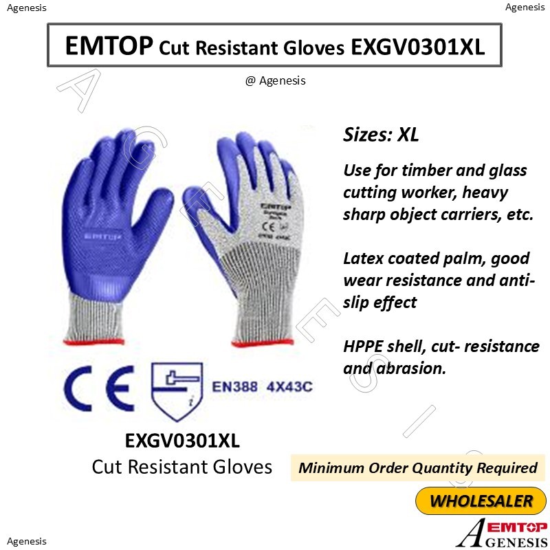 EMTOP Cut Resistant Gloves EXGV0301XL | Shopee Singapore
