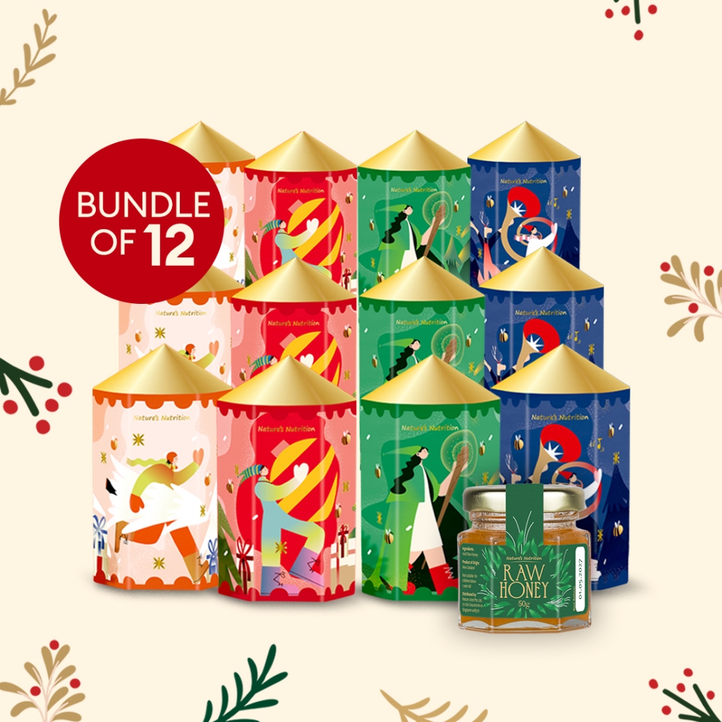Nature's Nutrition natural honey Christmas gift set 50gx12 (random color box not folded ...