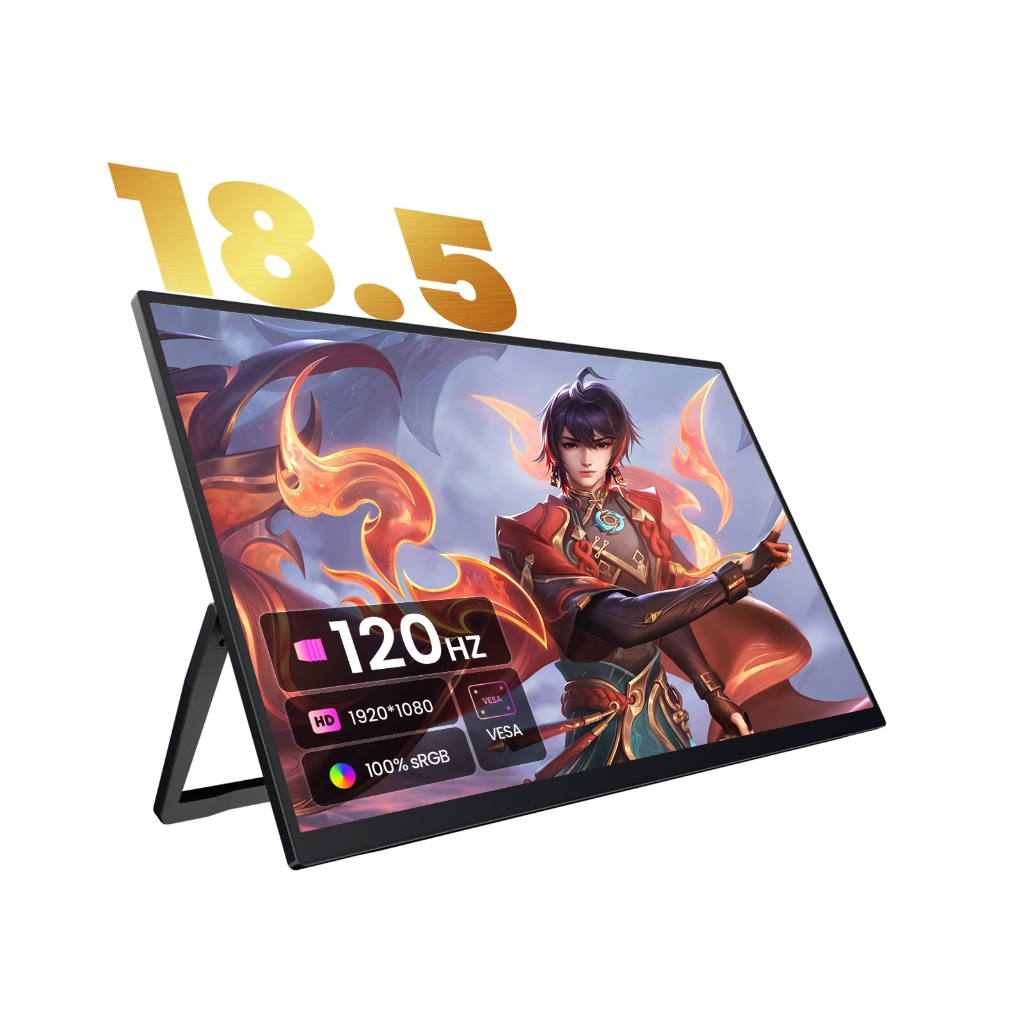 Zoomed-In 18.5 inch 120Hz 2.5K/1080P FHD Large Portable Monitor for ...