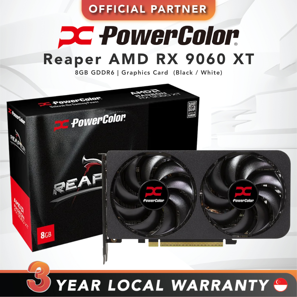 [FAST SHIP] PowerColor Reaper AMD Radeon RX 9060 XT | 8GB GDDR6 ...