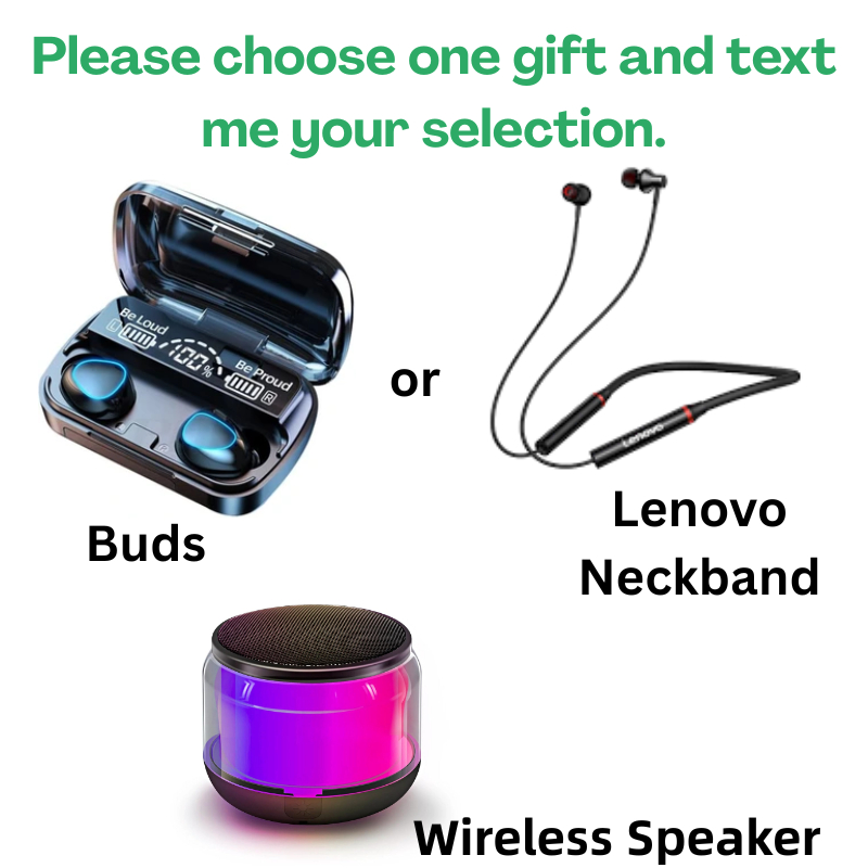 Please choose one gift and text me your selection and your gift your ...