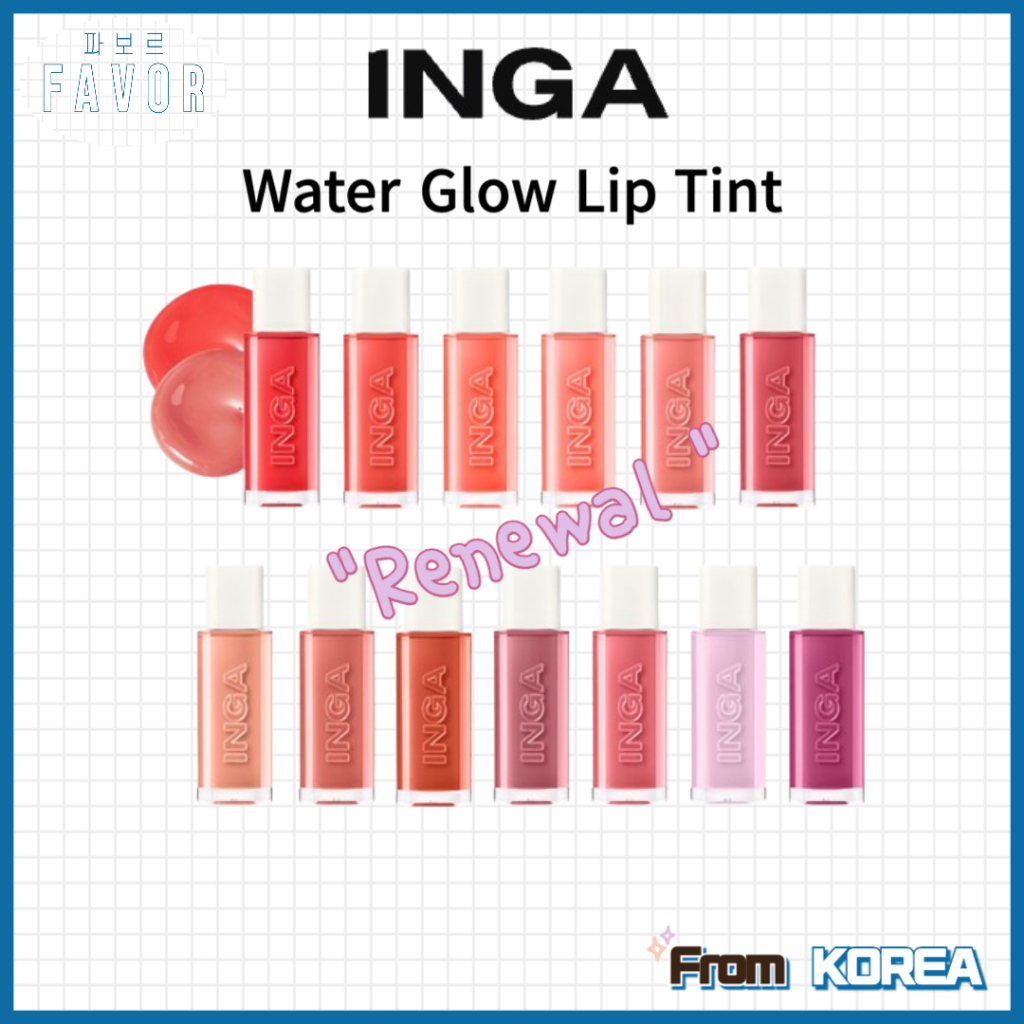 INGA WATER GLOW LIP TINT (6Color) | Shopee Singapore