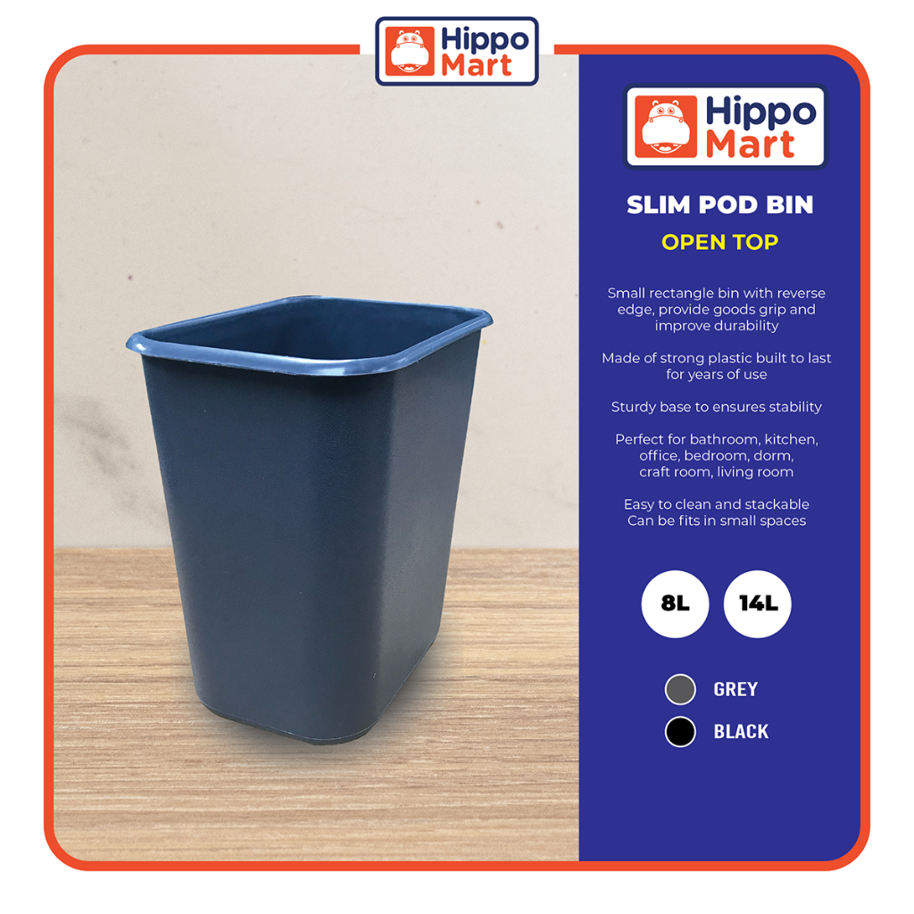 Slim Pod Dustbin | Waste Bin | Multiple Size | Many Colour | Trash Bin ...