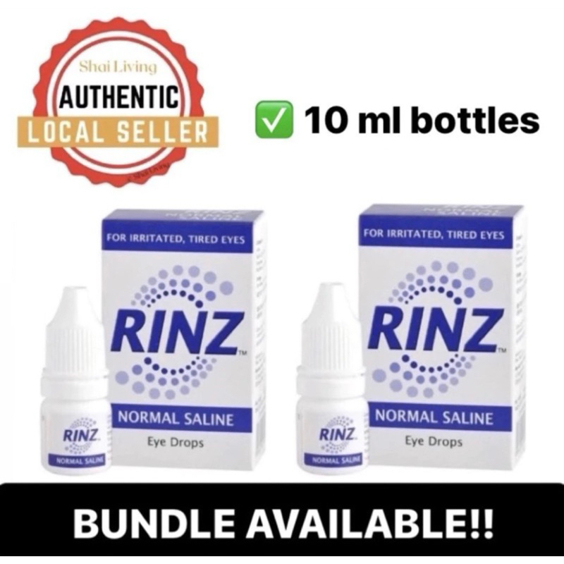 *Bundle* Rinz Normal Saline Eye Drops 10ml | Shopee Singapore