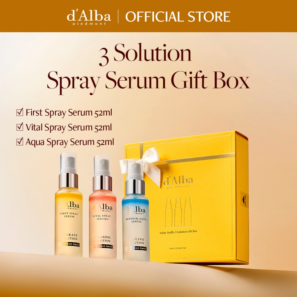 [Official] d'Alba 3 Solution Spray Serum Gift Set (First Spray Serum 52ml, Vital Spray Serum ...