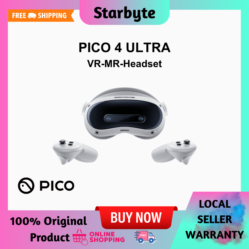 PICO 4 Ultra VR and UHD 4K+ Display Mixed Reality Headset 12GB RAM ...