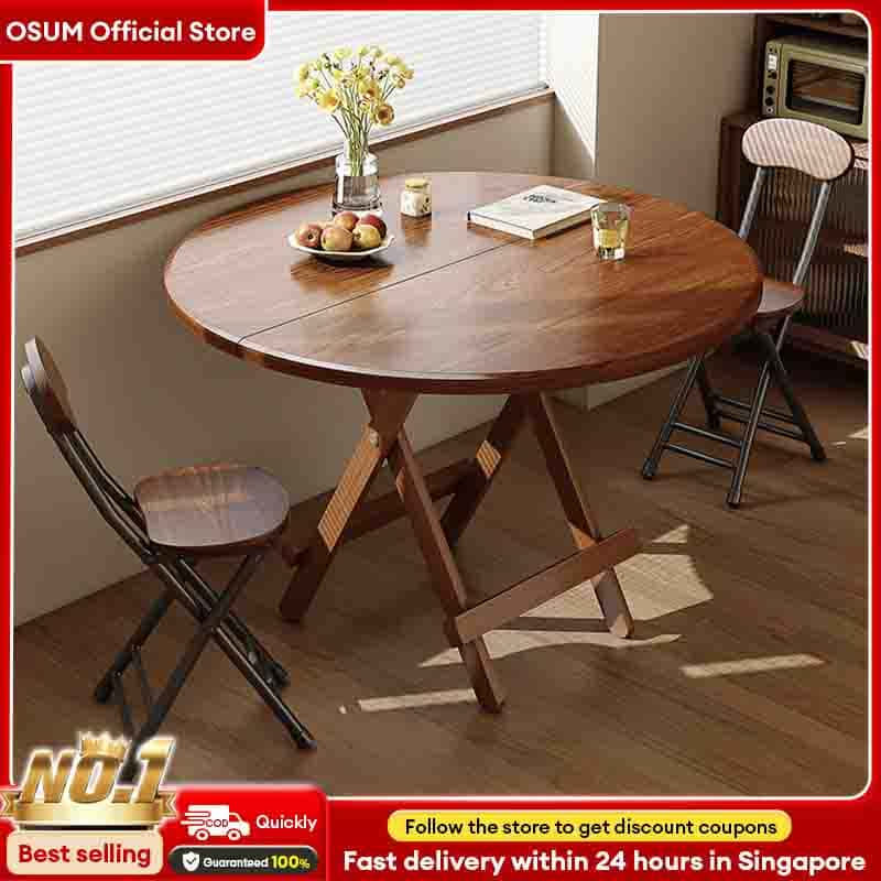 [Shopee SG Hot] Round Folding Dining Table - Easy to Store & Assemble ...