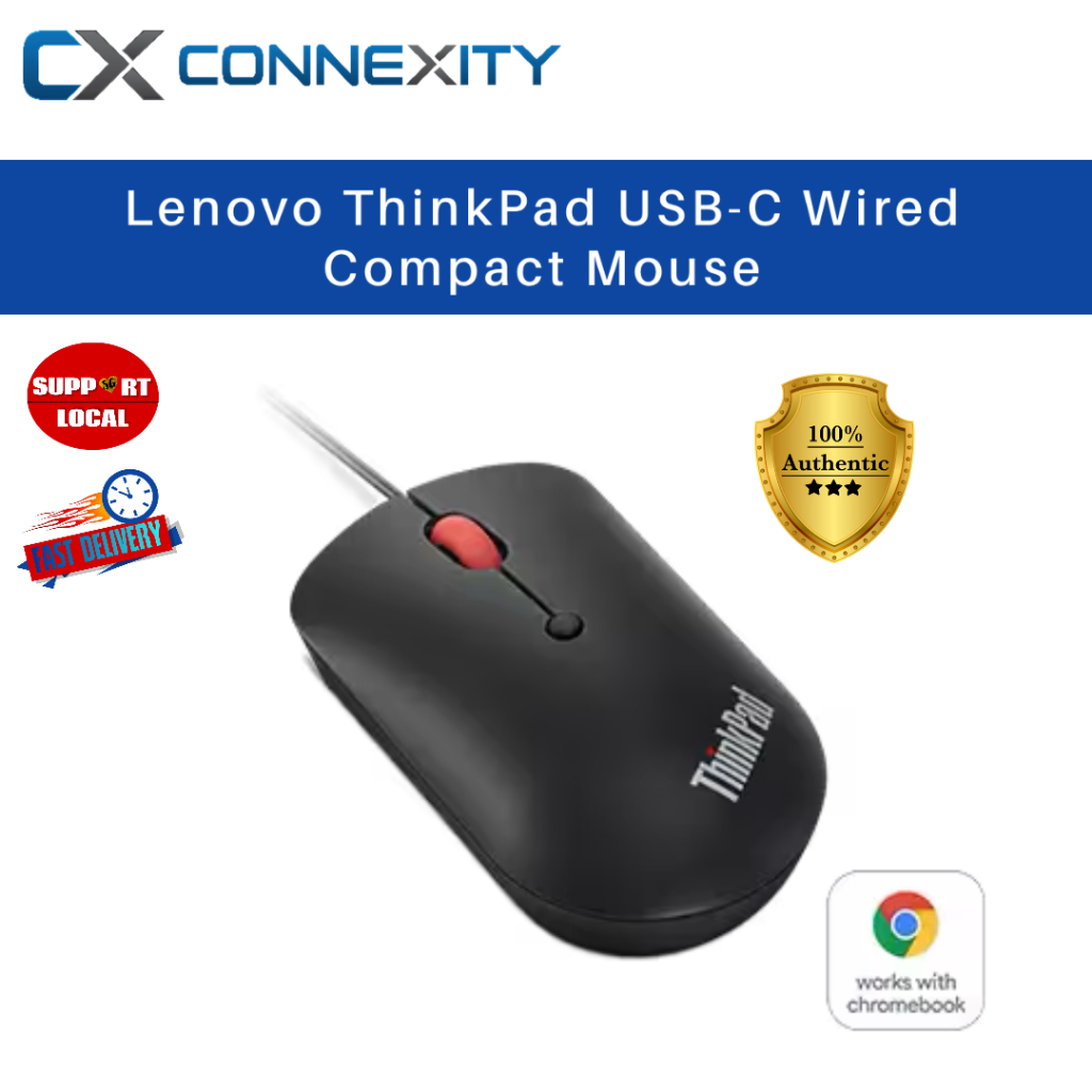 Lenovo ThinkPad USB-C Wired Compact Mouse 4Y51D20850 Lenovo Mouse ...