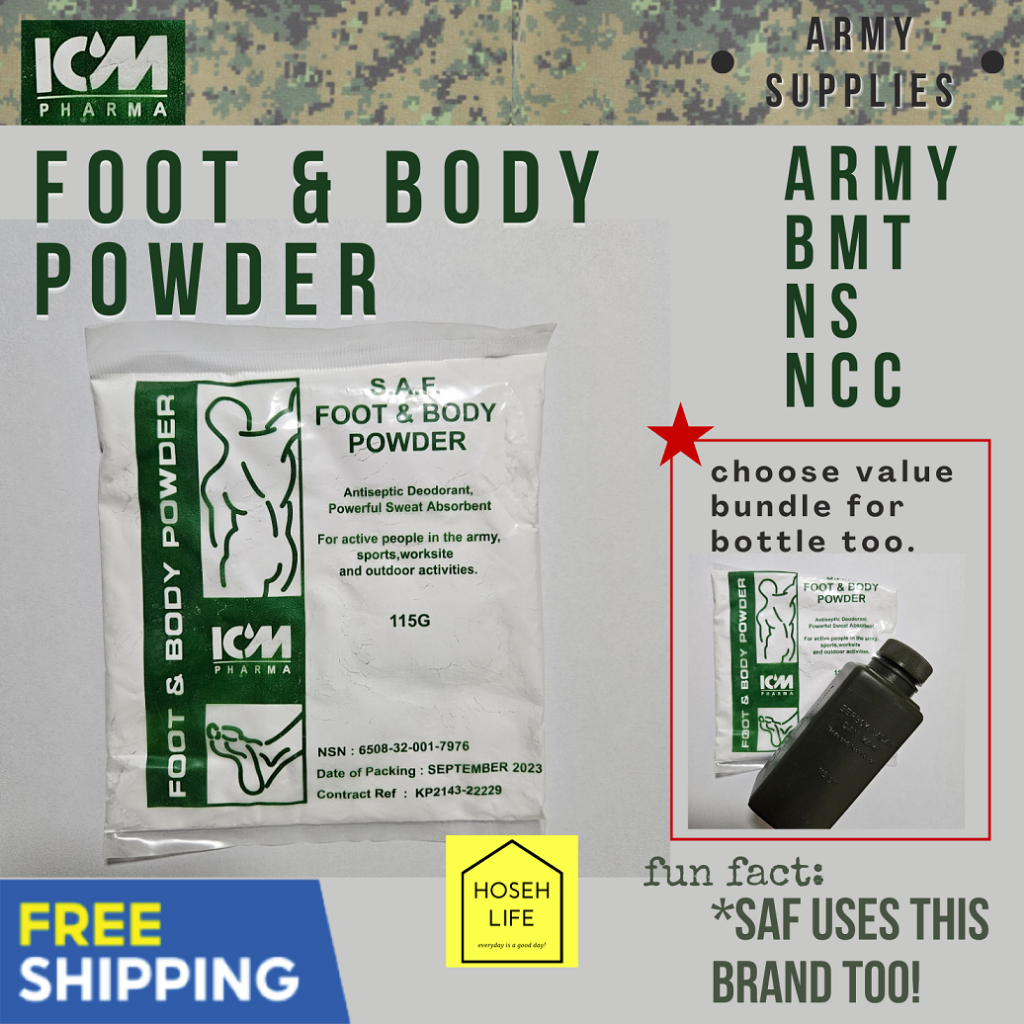 SG stock ICM PHARMA S.A.F. Foot and Body Powder medicated Antiseptic ...