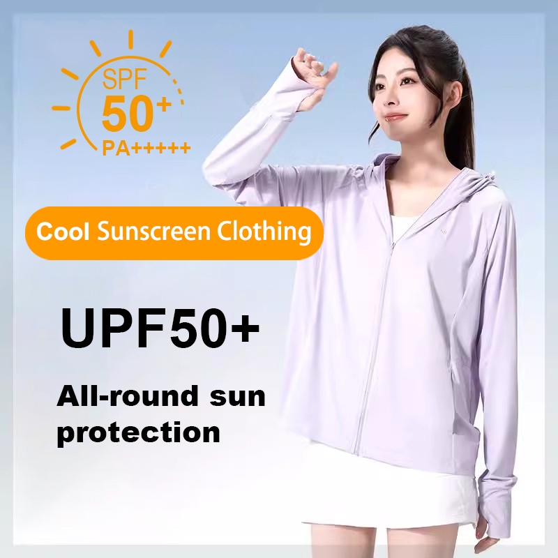 Uv Jacket Ice Silk Sunscreen Clothing Women， UPF50+ Thin Short Anti ...