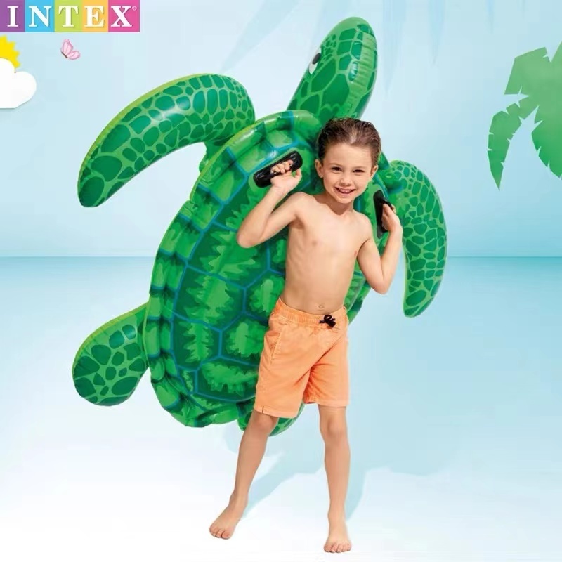INTEX Lil' Sea Turtle Ride-On Inflatable Pool Float | Shopee Singapore