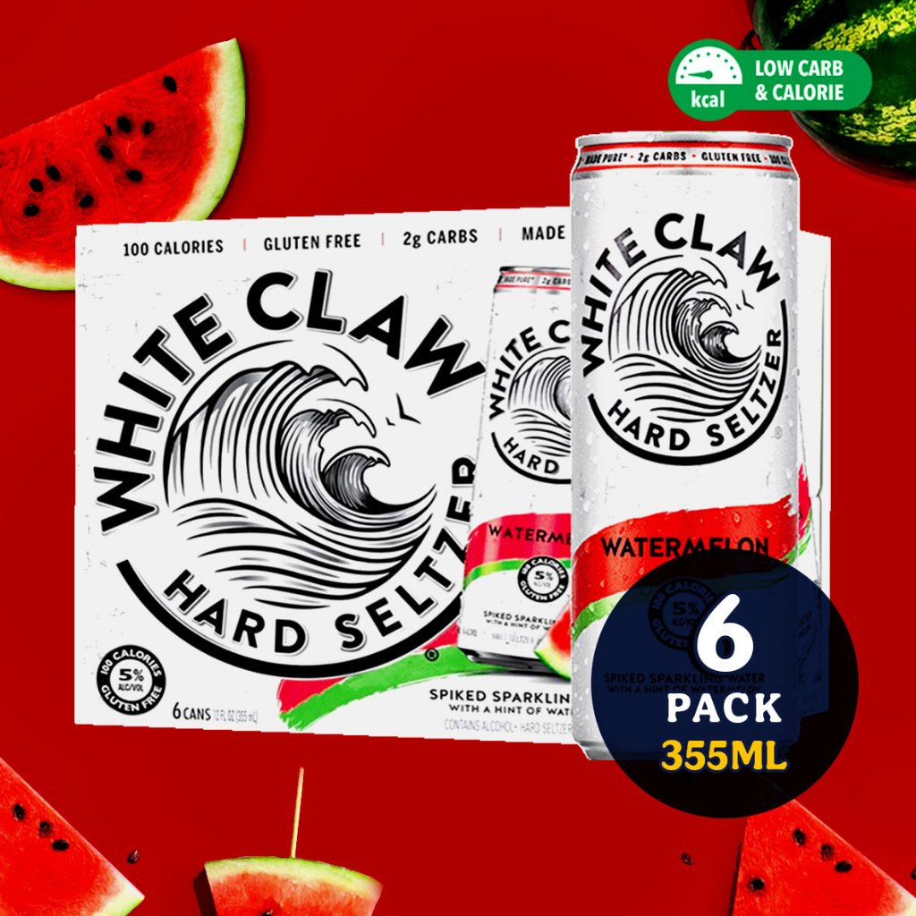 White Claw Watermelon Alcoholic Sparkling Water, Low Calorie & Gluten ...