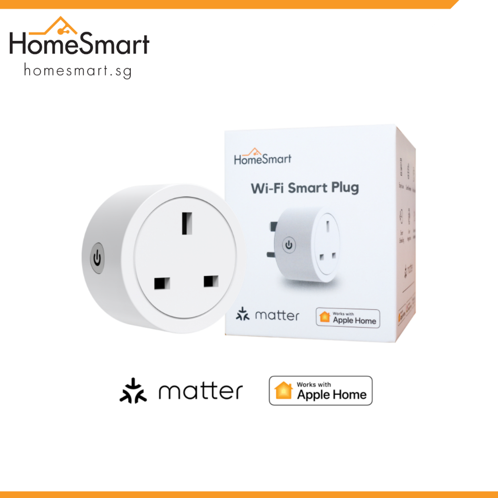HomeSmart Matter Wi-Fi Smart Plug | Shopee Singapore