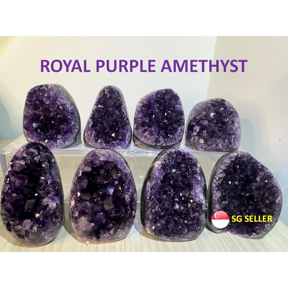 [SG Seller🇸🇬] Royal Purple Amethyst Geode Uruguay | Natural Pocket ...
