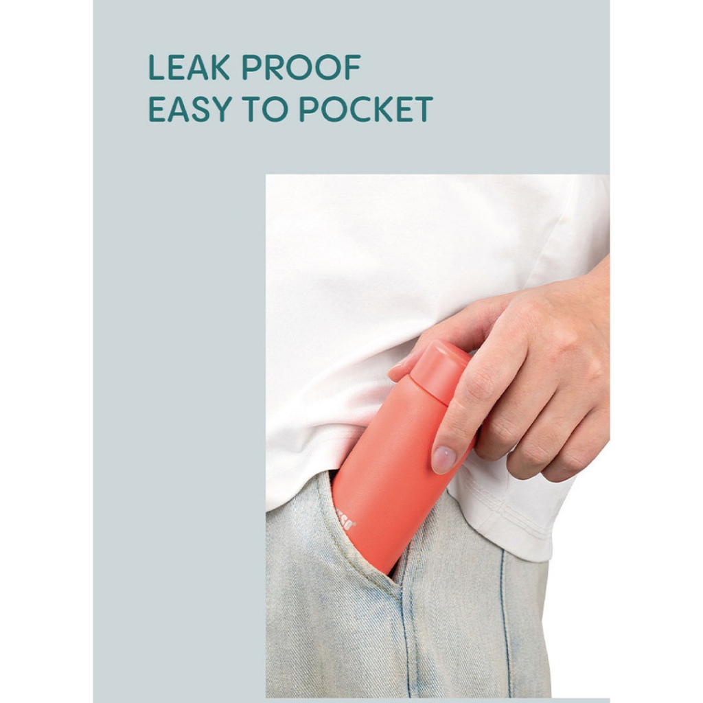 TYESO Mini Thermal Tumbler Flask Pocket Water Bottle Vacuum Insulated ...