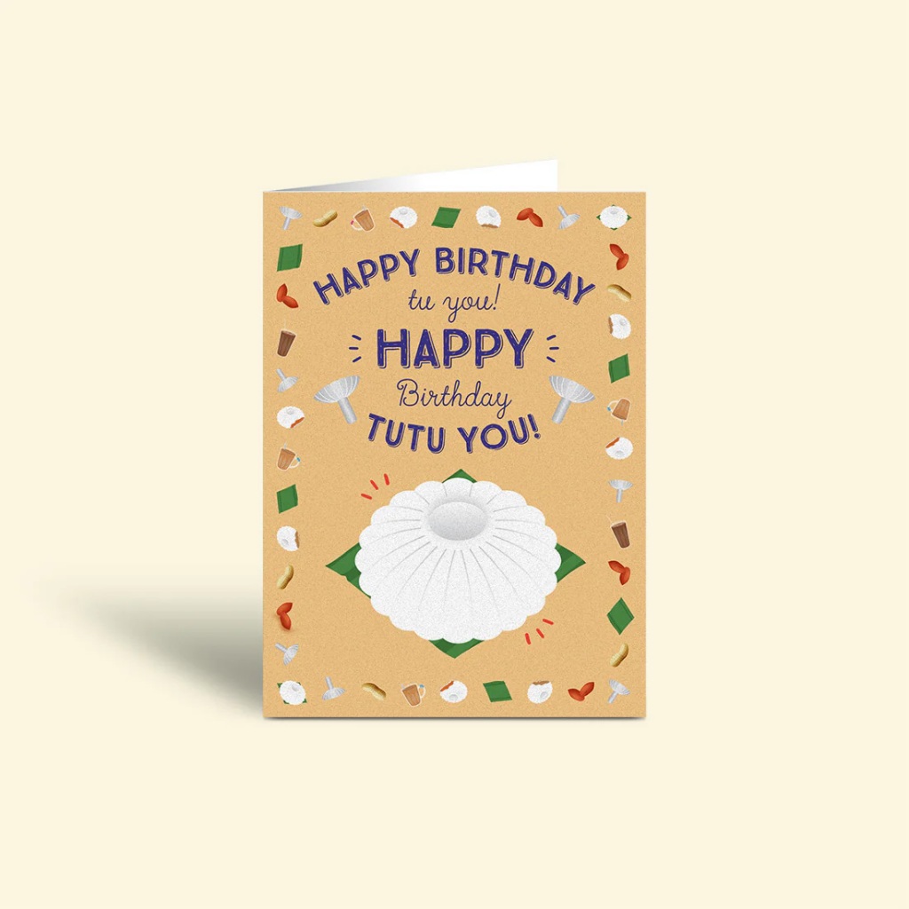 Singapore Souvenir Greeting Card – (Happy Birthday) Tutu Kueh | Shopee ...