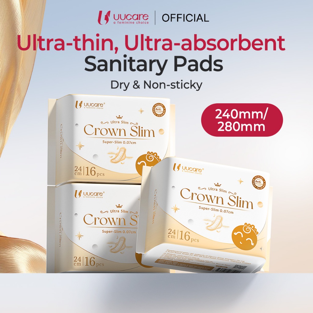 [New Arrival]UUcare Crown Slim Sanitary Pads 24cm/28cm Super-Ultra-Slim ...