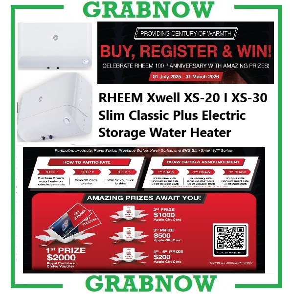 RHEEM Xwell Slim XS- 30 Electric Storage Water Heater / FREE EXPRESS ...