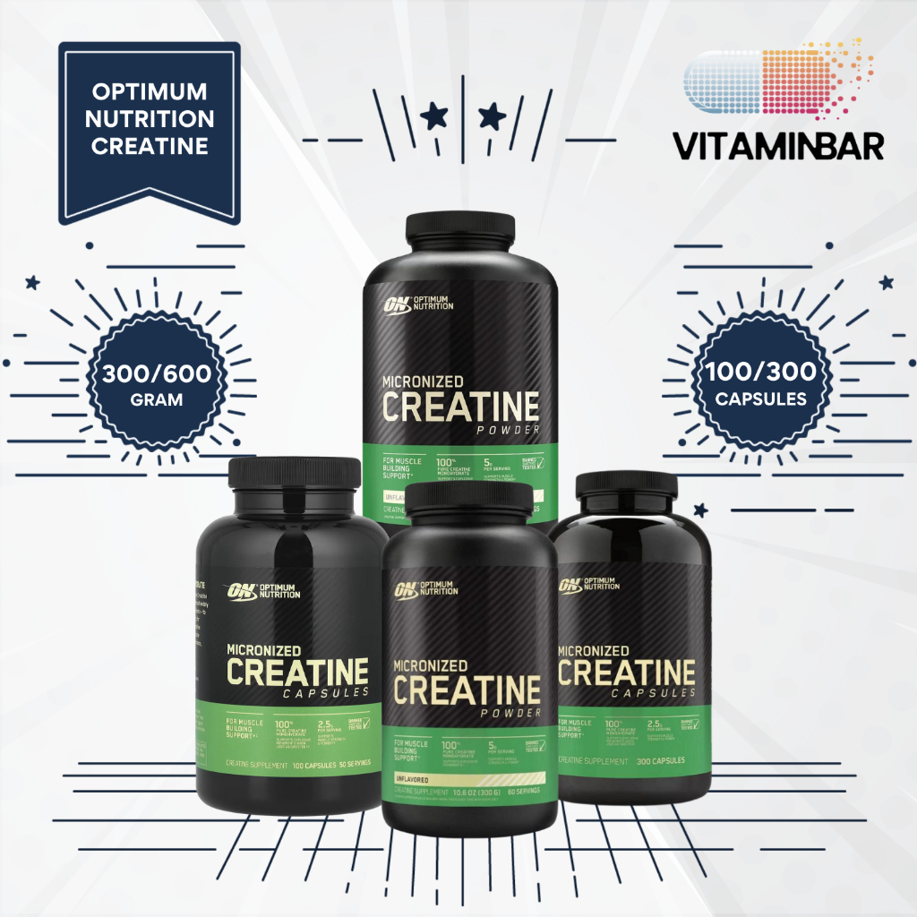 Optimum Nutrition Creatine - Micronized Powder 300g/600g, 100/300 ...