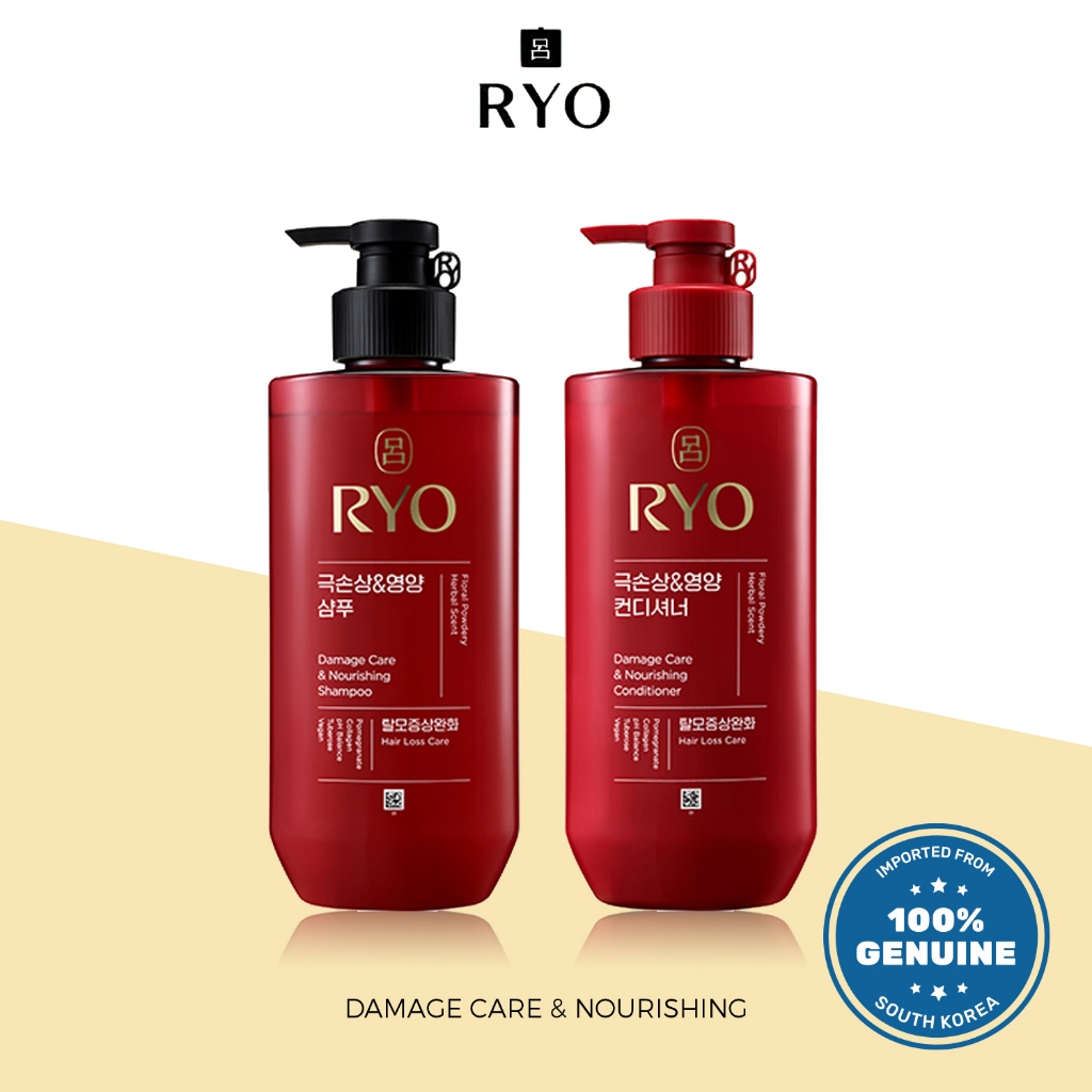 Ryo Shampoo Set Damage Care & Nourishing 480ml+112ml (2024 New Version) | Shopee Singapore