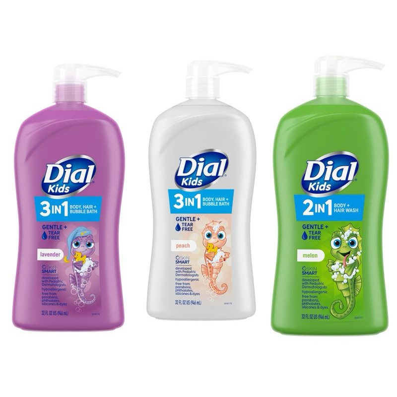 🌟AUTHENTIC🌟 Dial Kids 3-in-1 Body + Hair + Bubble Bath 32 fl oz us ...