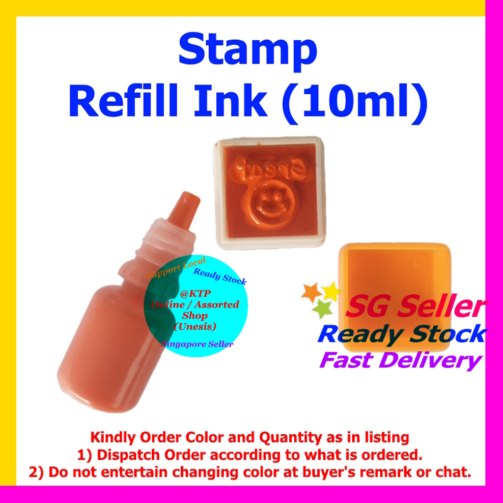 (SG Stock) Motivation Rewards Stamp Ink Refill / Oil based (Minimum per ...