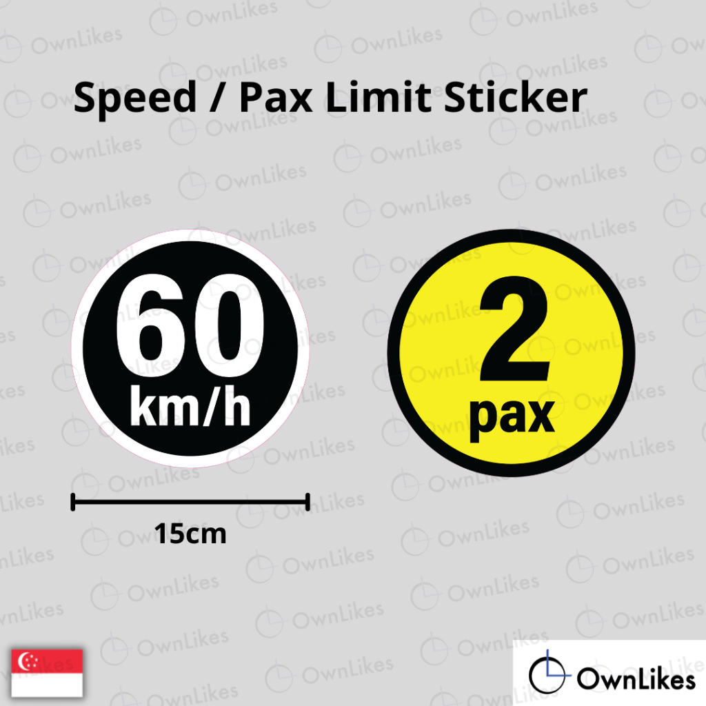 🔥[SG READY STOCK] | Speed / Pax Limit Decals | Sticker | Adhesive ...