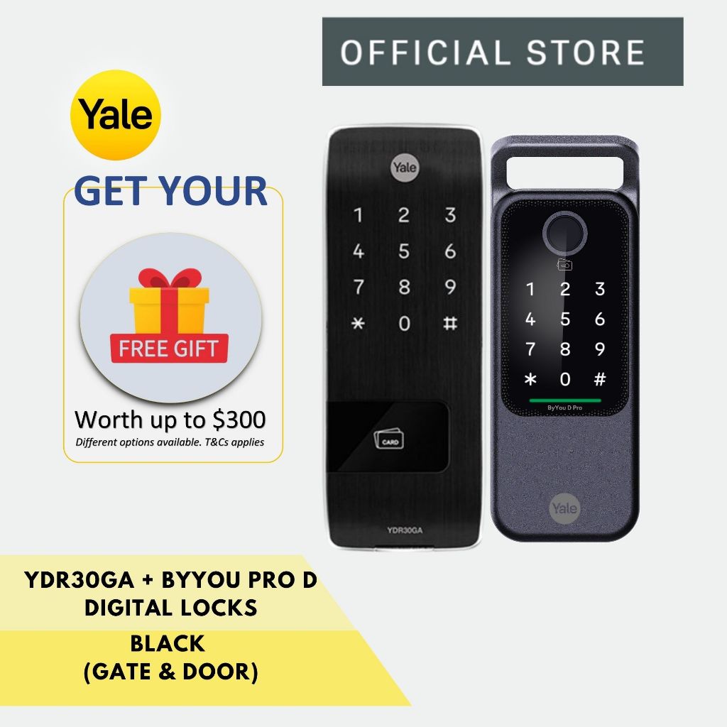 Yale YDR30GA Gate Lock + ByYou D Pro Door Lock (New Launch) | Shopee ...