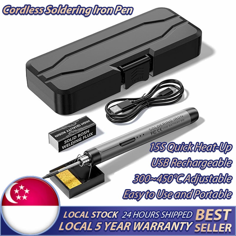 Cordless Soldering Iron Pen Kit 3 Adjustable Electric Soldering Iron ...