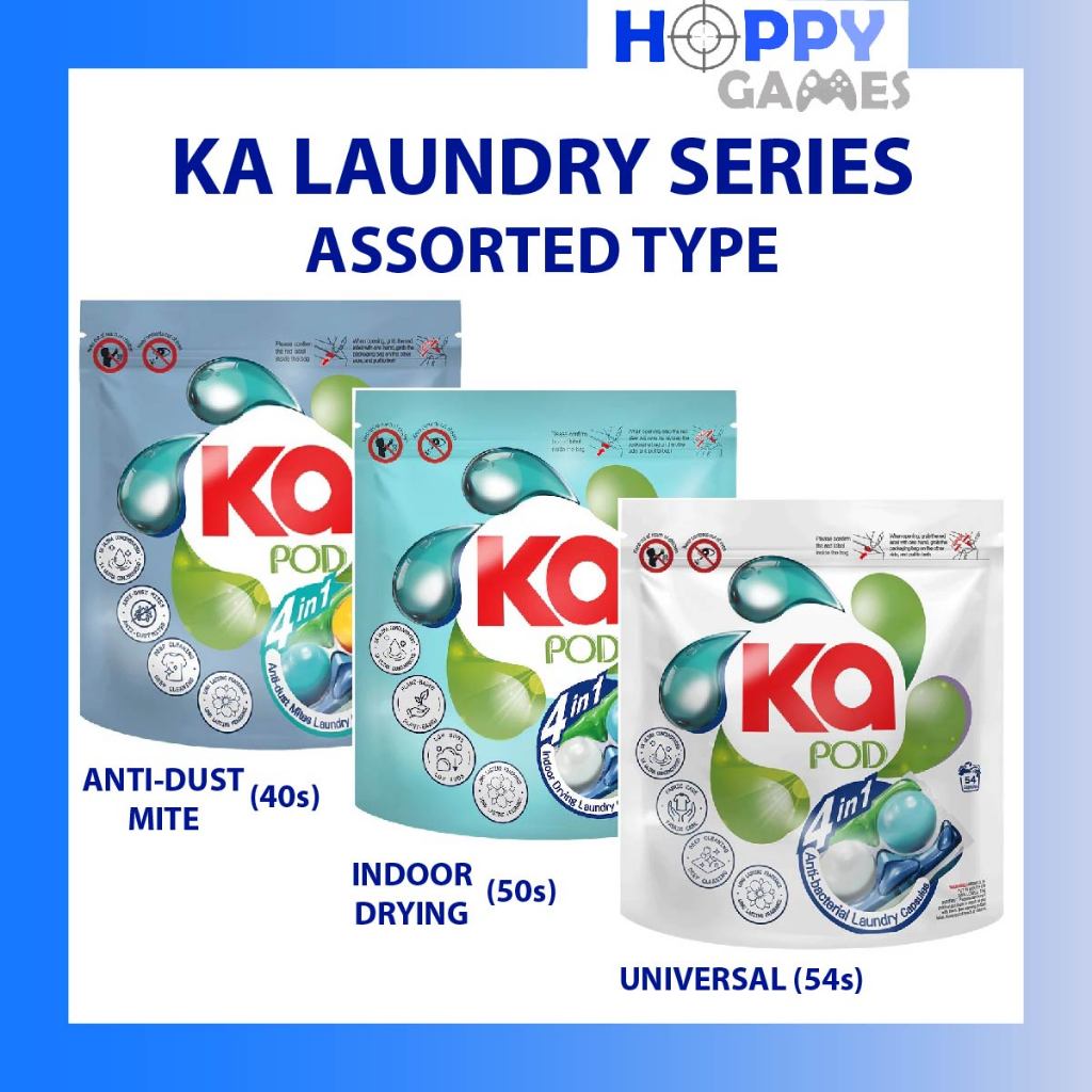 *CHOOSE OPTION* Ka Laundry Capsules 4-in-1 KA Laundry Pods Detergent Refill KA Anti Dust Mite ...
