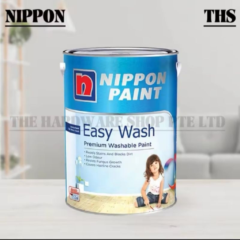 NIPPON PAINT (All Colours Available!!) Easy Wash 1L / 5L Easy Clean off Dirt and Stains | Shopee ...