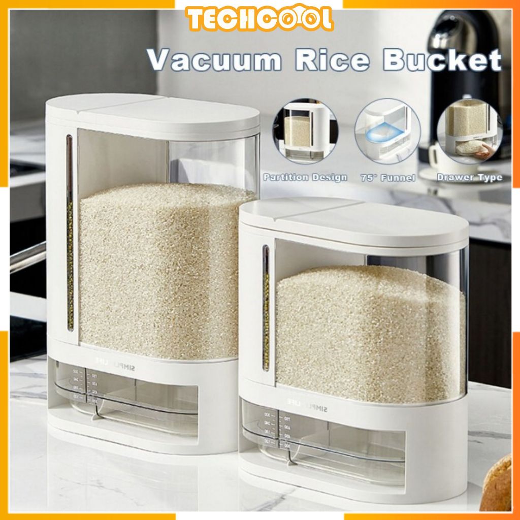 5kg 10kg Transparent Capacity Rice Dispenser and Storage with Measuring ...