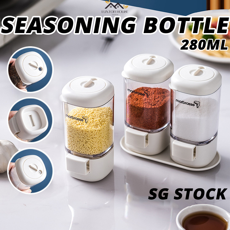 {SG} Condiments Container Salt Bottle Quantitative Press Seasoning ...