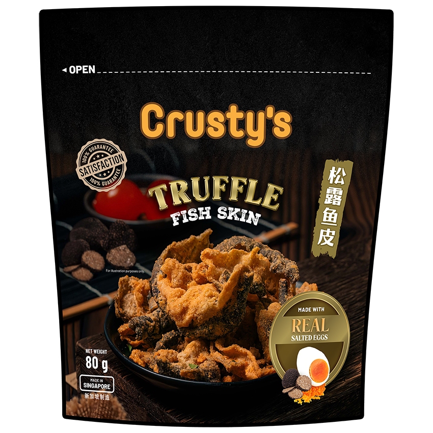 Crusty's Truffle Salted Egg Fish Skin (80g Packet) | Shopee Singapore