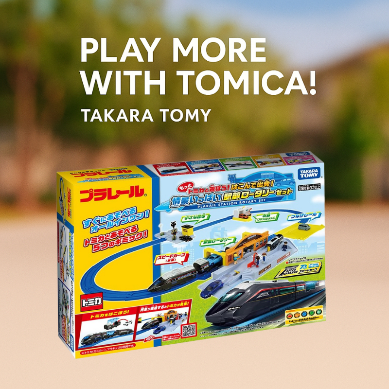 TAKARA TOMY Plarail Station Rotary Playset for Tomica & Trains, Kids ...