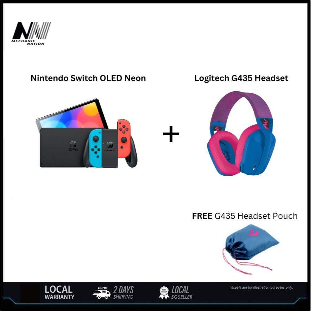 [Bundle| Nintendo Switch OLED Mario Red Edition Console + Logitech G435 ...