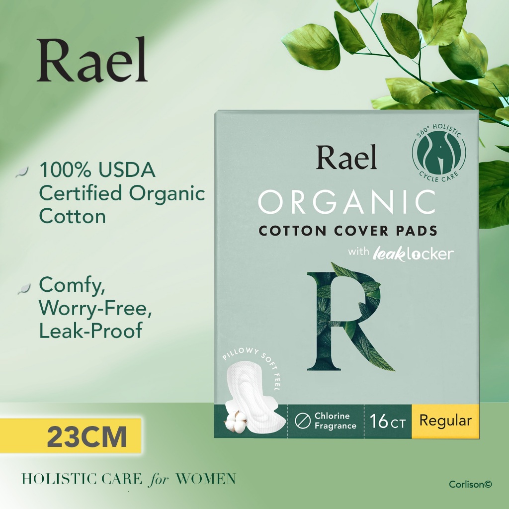 Rael Sanitary Pads with Certified Organic Cotton Cover - Regular 16s ...