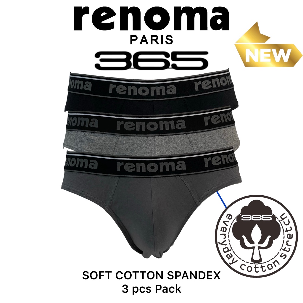 Renoma 365 Mini Briefs (3 in 1) | Shopee Singapore