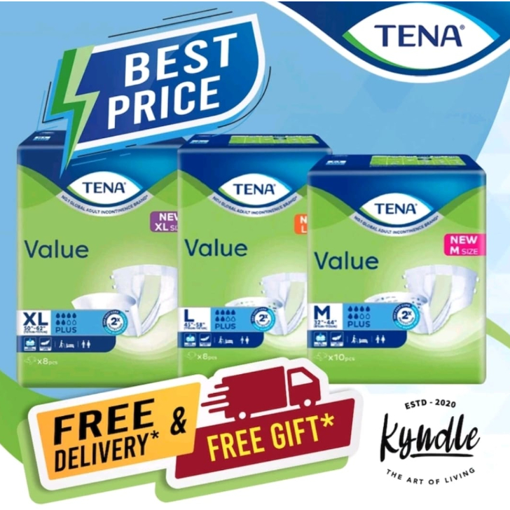 TENA Unisex Value/Proslip/Proskin Adult Unisex Diapers M/L/XL | Shopee Singapore