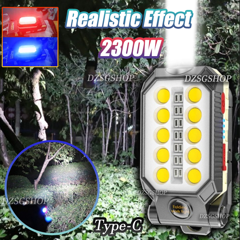 2300W Camping Light T9 Torchlight ultra bright Work Light Magnetic ...