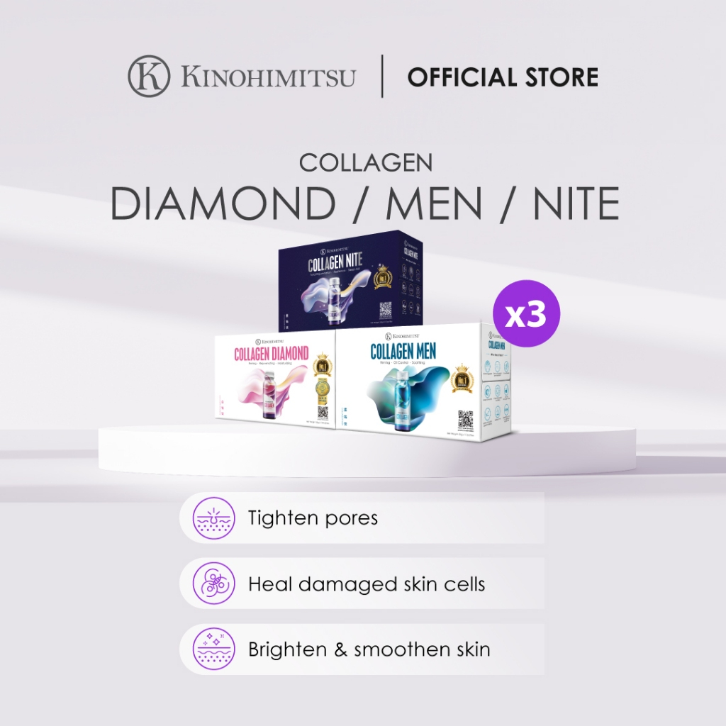 [Mix & Match 30 Bottles] Kinohimitsu Collagen Diamond/Collagen Nite ...