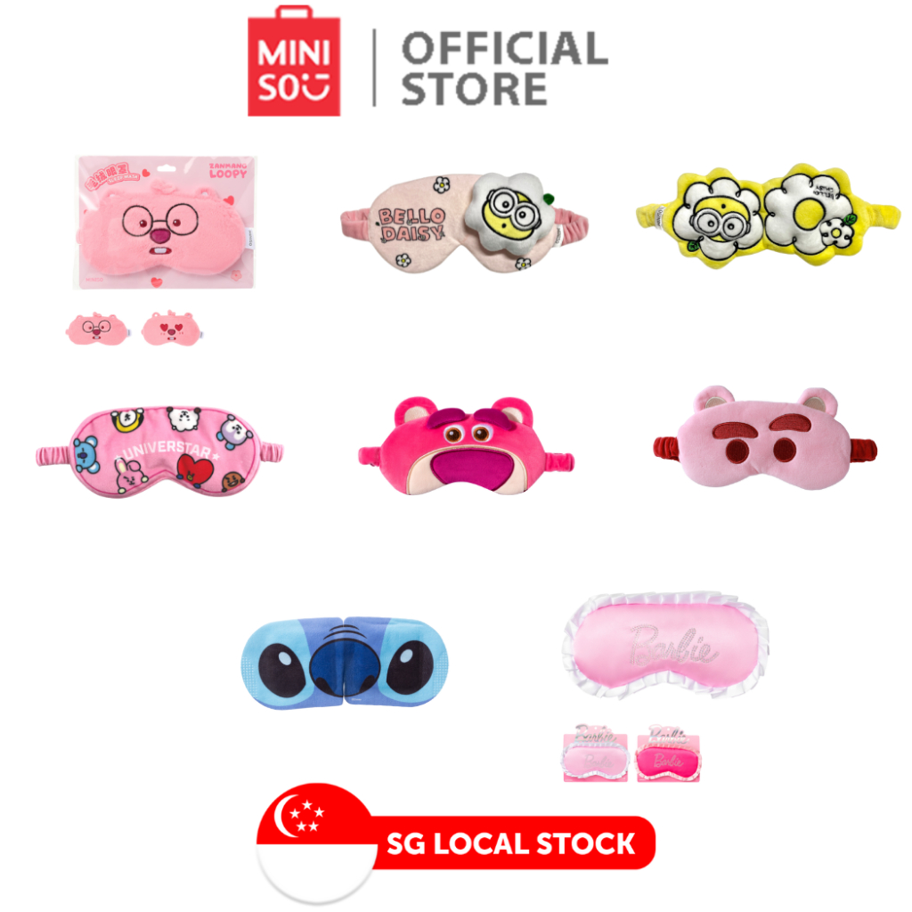 MINISO Eye Mask (BT-21/Loopy/Barbie/ Lotso/Minions/Lilo & Stitch)/Steam ...