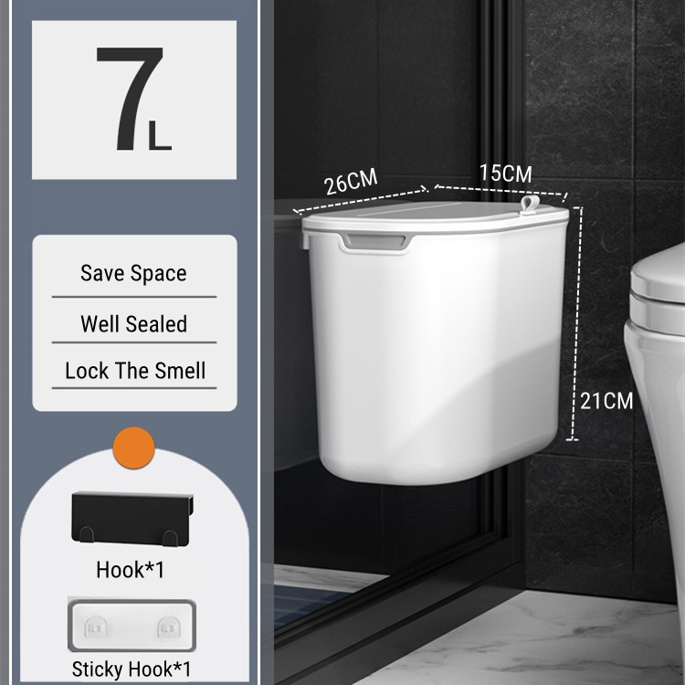 【EVA】Toilet bin dustbin Bathroom dustbin 浴室壁挂垃圾桶 hanging tong sampah ...