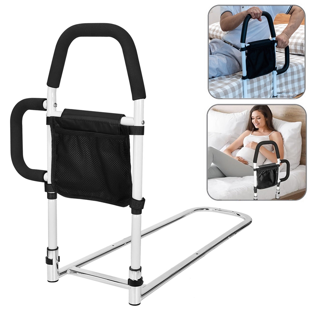 Bed Rails for Elderly Adults Bed Assist Rail with Dual Grab Bars, Fall ...