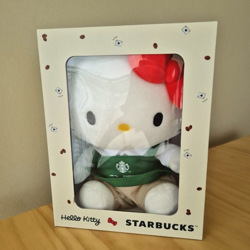 Hello Kitty Starbucks plushie soft toy barista limited edition apron ...